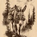 Laser Engraved Pack Mule PNG: Mountain Ranch Art (digital Download) - Etsy