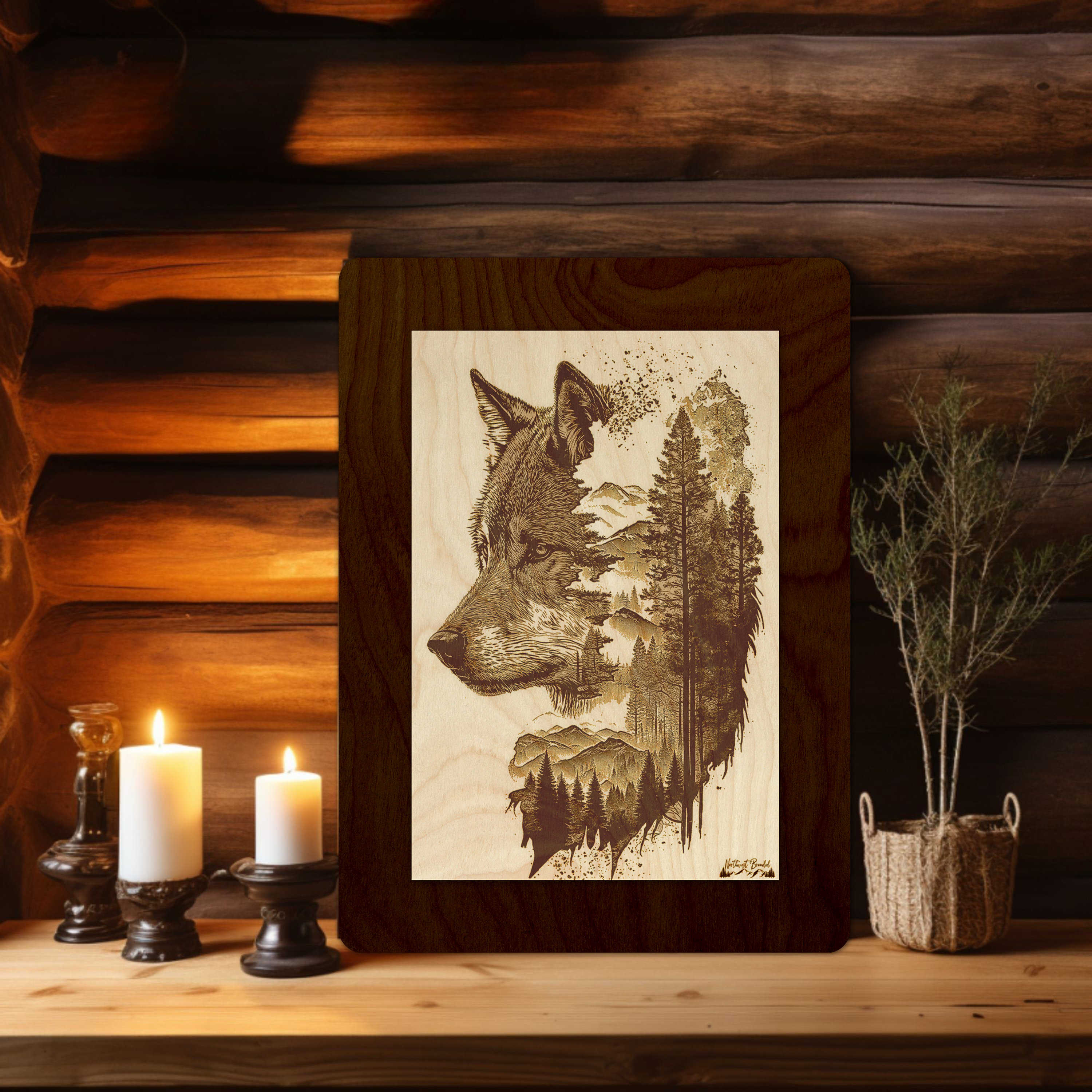 Laser Burn PNG Wolf Engrave Laser Ready Digital Design File Wolve ...