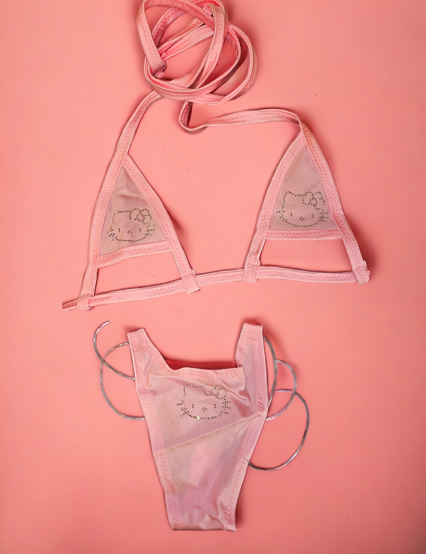 Hello Kitty Rhinestone Microkini Dancewear - Etsy