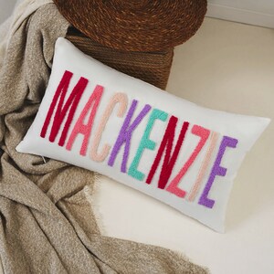 Personalized Baby Girl Name Pillow, Custom Nursery Pillow, Girl Kid ...