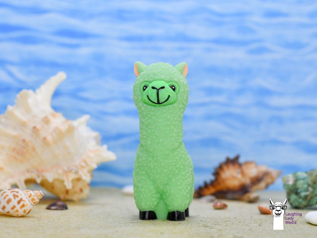 Lime Green Resin Llama Cute Handmade Epoxy Alpaca Figurine Gift - Etsy