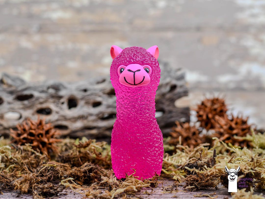 Pink Resin Llama Figurine Cute Hand-painted Alpaca Décor Gift - Etsy