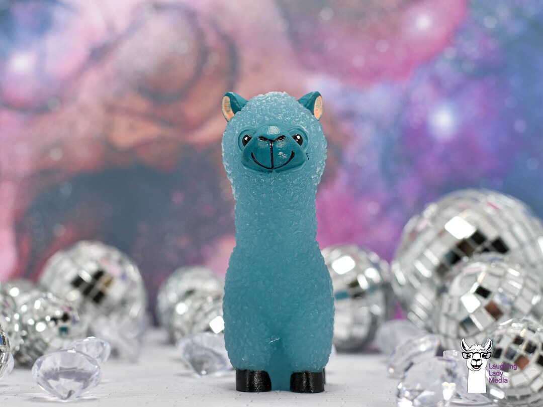 Blue Epoxy Resin Llama Figurine Cute Handmade Alpaca Gift - Etsy