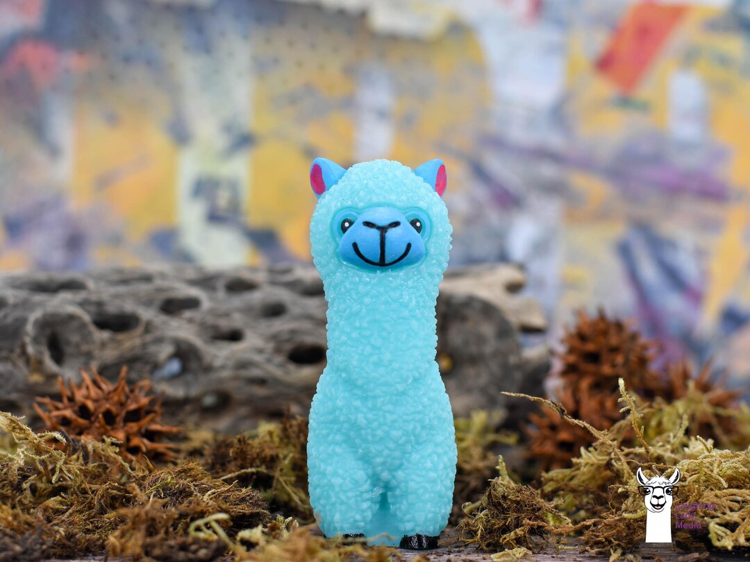 Baby Blue Epoxy Resin Llama Figurine Handmade Cute Alpaca Décor Gift - Etsy