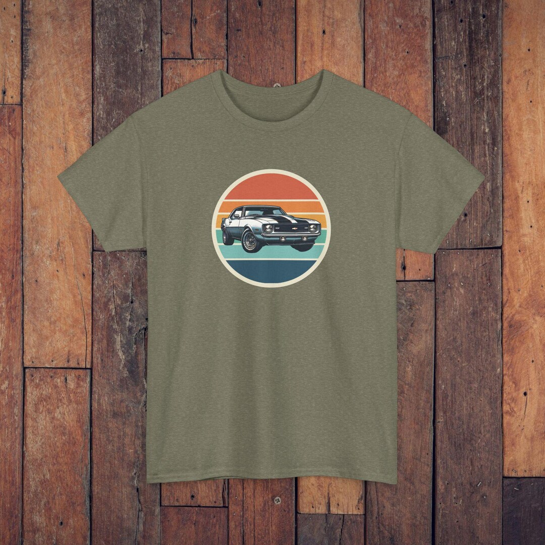 Classic Chevrolet Camaro Vintage Retro Unisex Heavy Cotton Tee Shirt ...