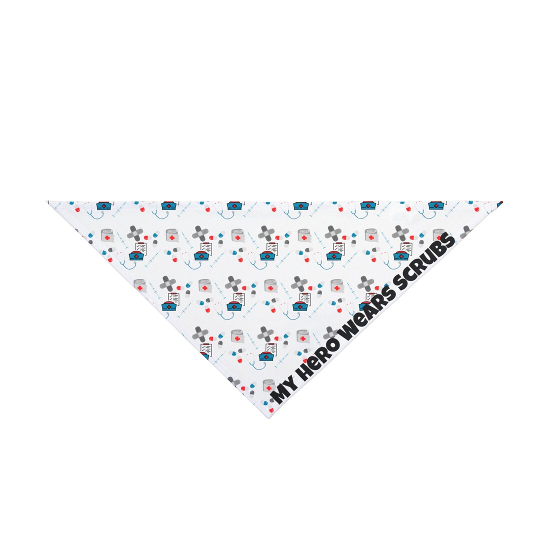 Custom Nurse my Hero Wears Scrubs Pet Bandana - Etsy