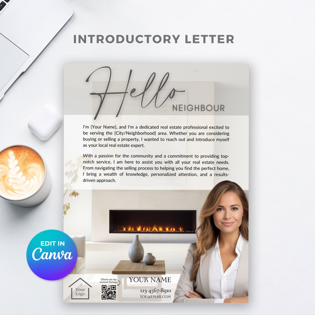 Real Estate Agent Introductory Letter, Realtor Marketing, Real Estate ...