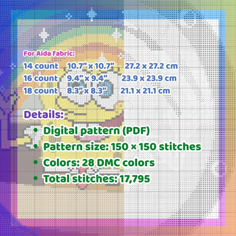 Patrón de punto de cruz Bob Imaginación, caricatura divertida, Patrón ...