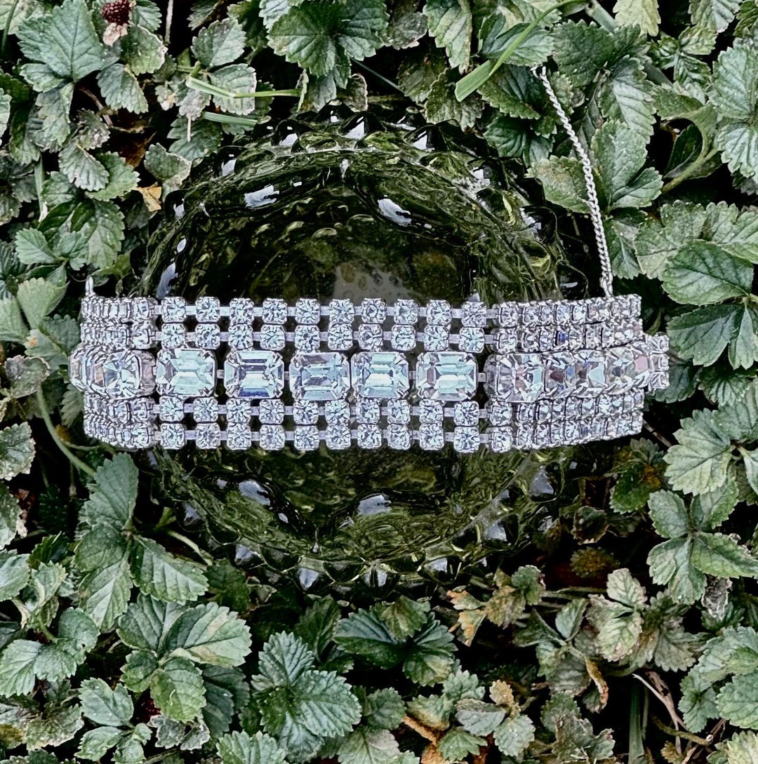 Vintage Clear Five-row Rhinestone Bracelet by Weiss - Etsy