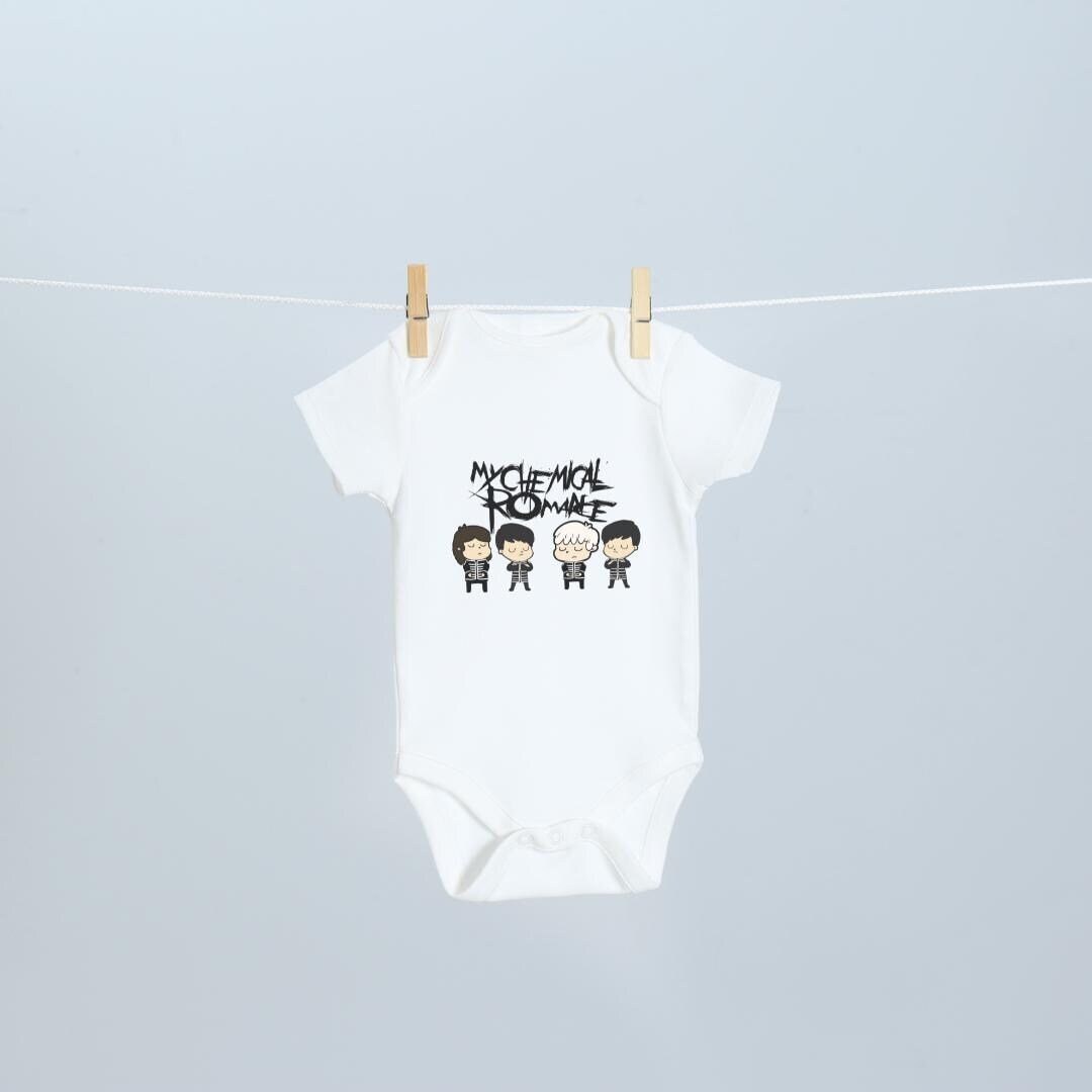 My Chemical Romance Cartoon Baby Onesie Punk Emo Rock Infant Bodysuit ...