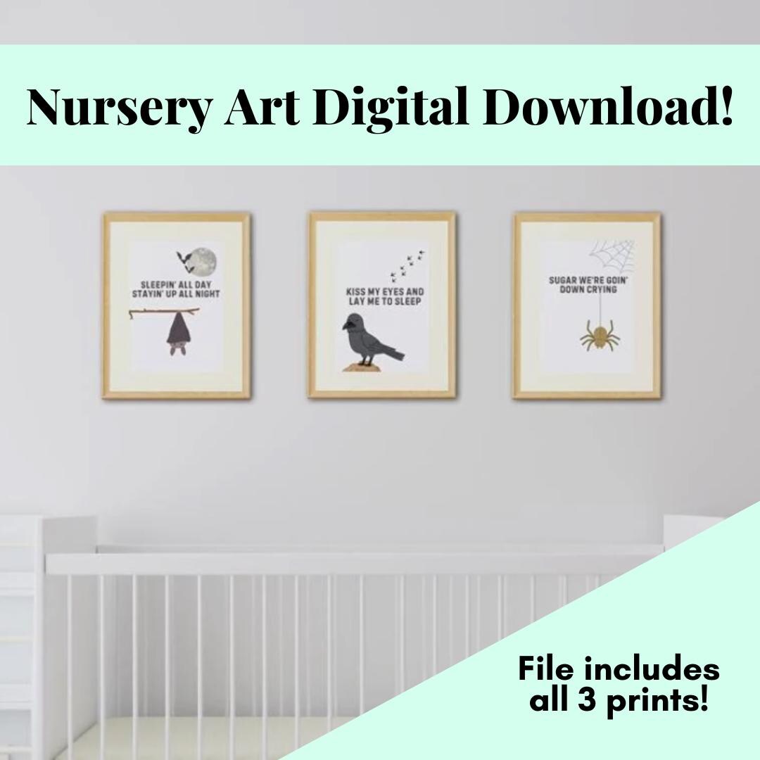 Printable Emo Nursery Decor | Unique Wall Decor | Digital Downloand ...