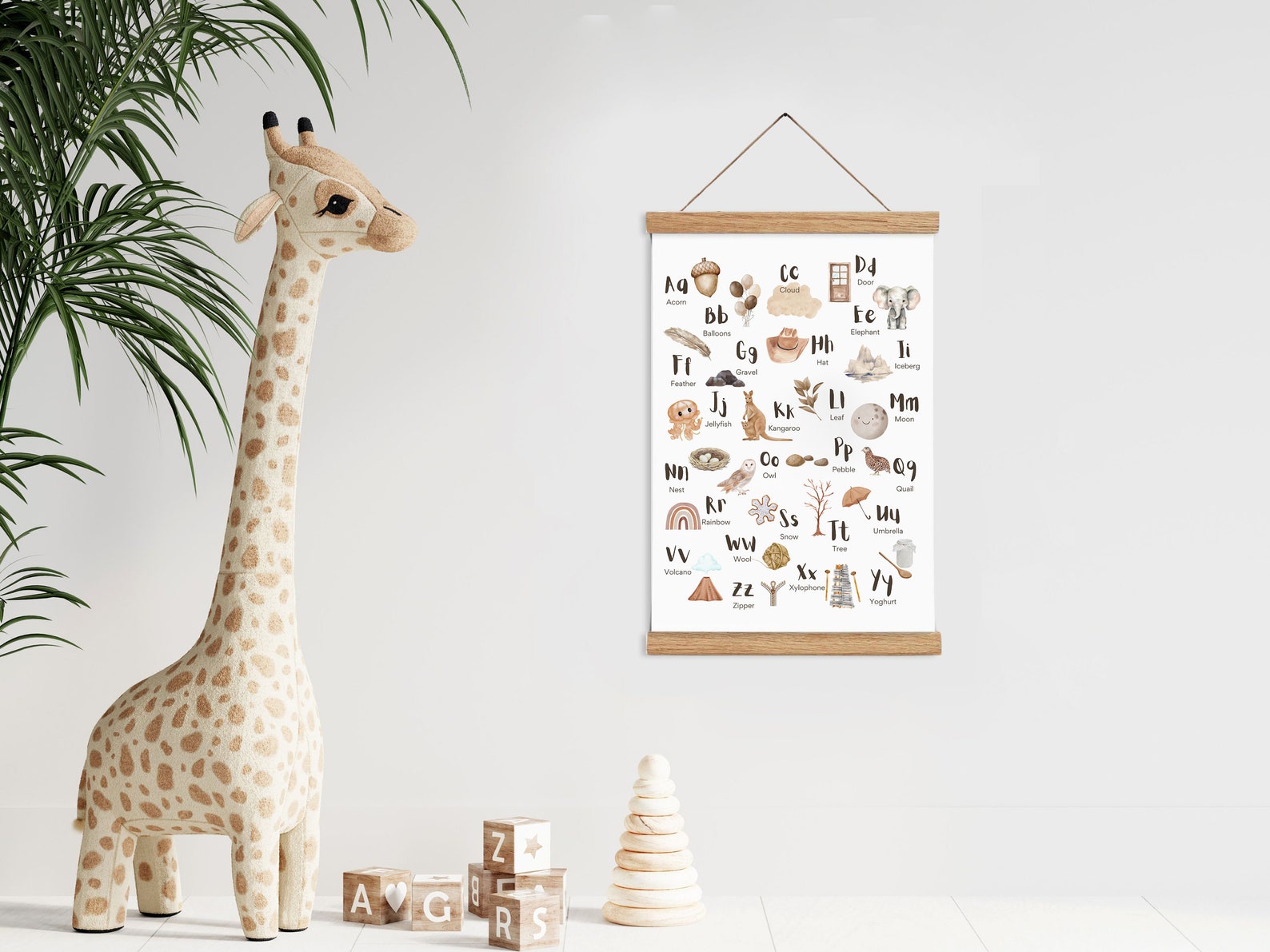ABCD Poster | Gender Neutral Nursery | Alphabet Poster | Alphabet Kids ...