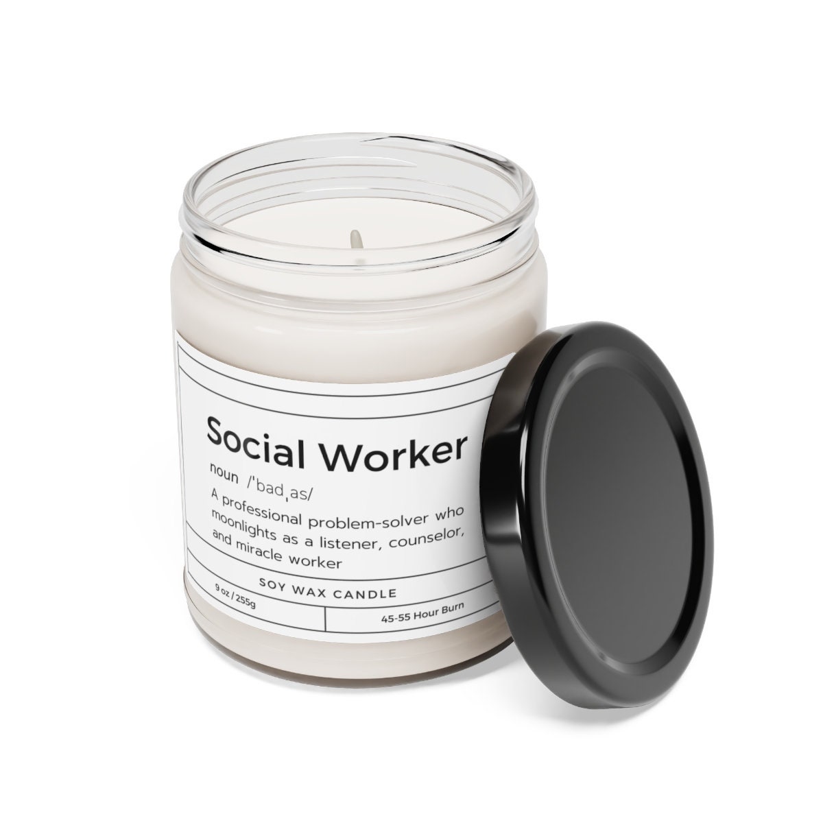 Funny Social Worker Definition Candle, Scented Soy Candle, Funny Social ...