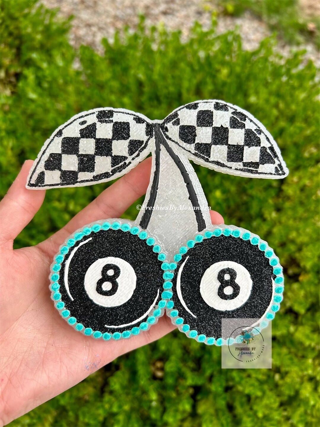 Checkered 8 Ball Car Freshie - Etsy