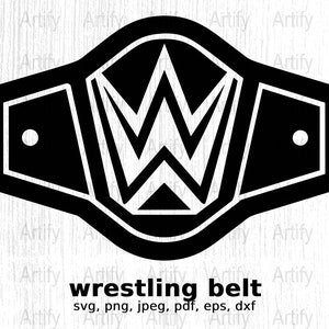 Wrestling Belt SVG, Wrestling Belt Vector Cutting Files for Silhouette ...
