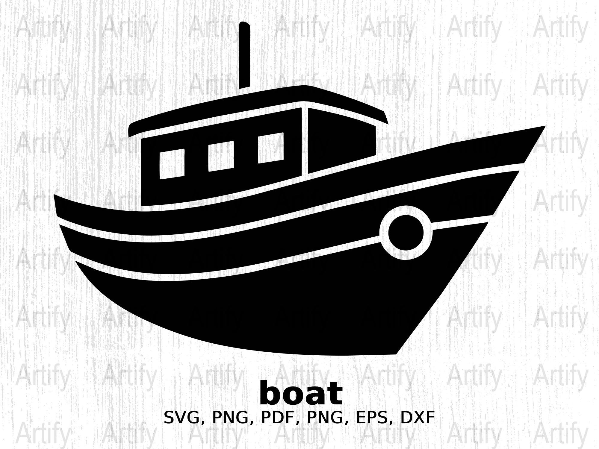 Boat SVG, Boat Vector Cutting Files for Silhouette Cameo, Scanncut, for ...