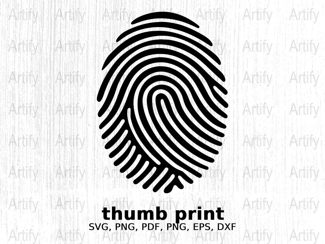 Thumb Print SVG, Thumb Print Vector Cutting Files for Silhouette Cameo ...