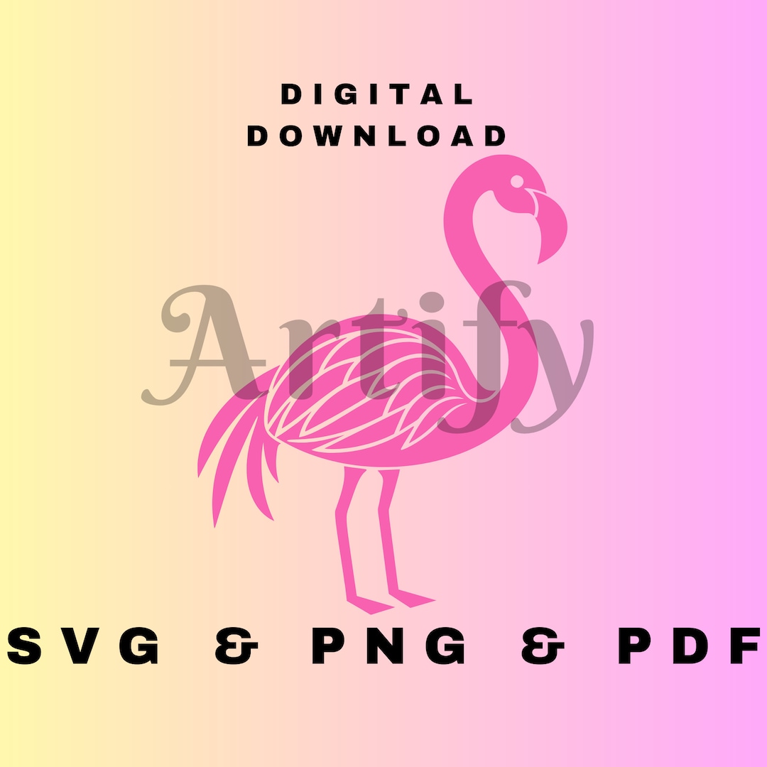 Flamingo SVG, Cutting Files for Silhouette Cameo, Scanncut, Pink ...
