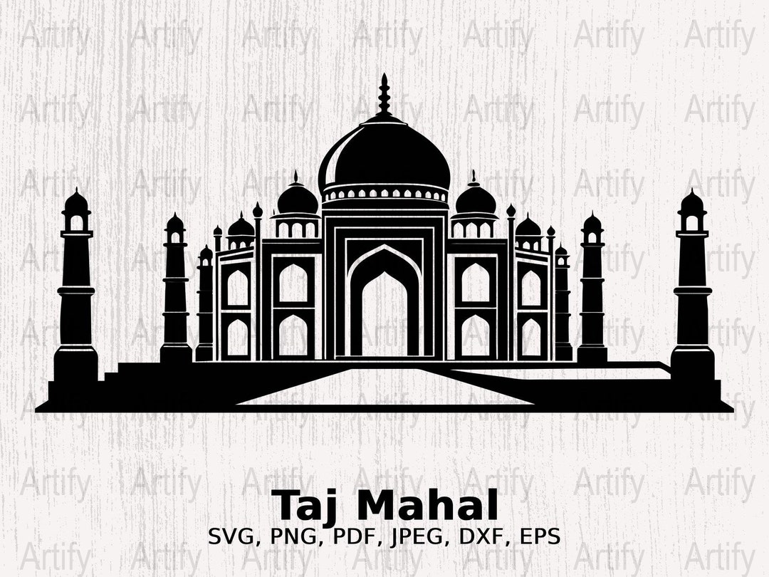 Taj Mahal SVG, Taj Mahal Vector Cutting Files for Silhouette Cameo ...