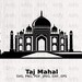 Taj Mahal SVG, Taj Mahal Vector Cutting Files for Silhouette Cameo ...