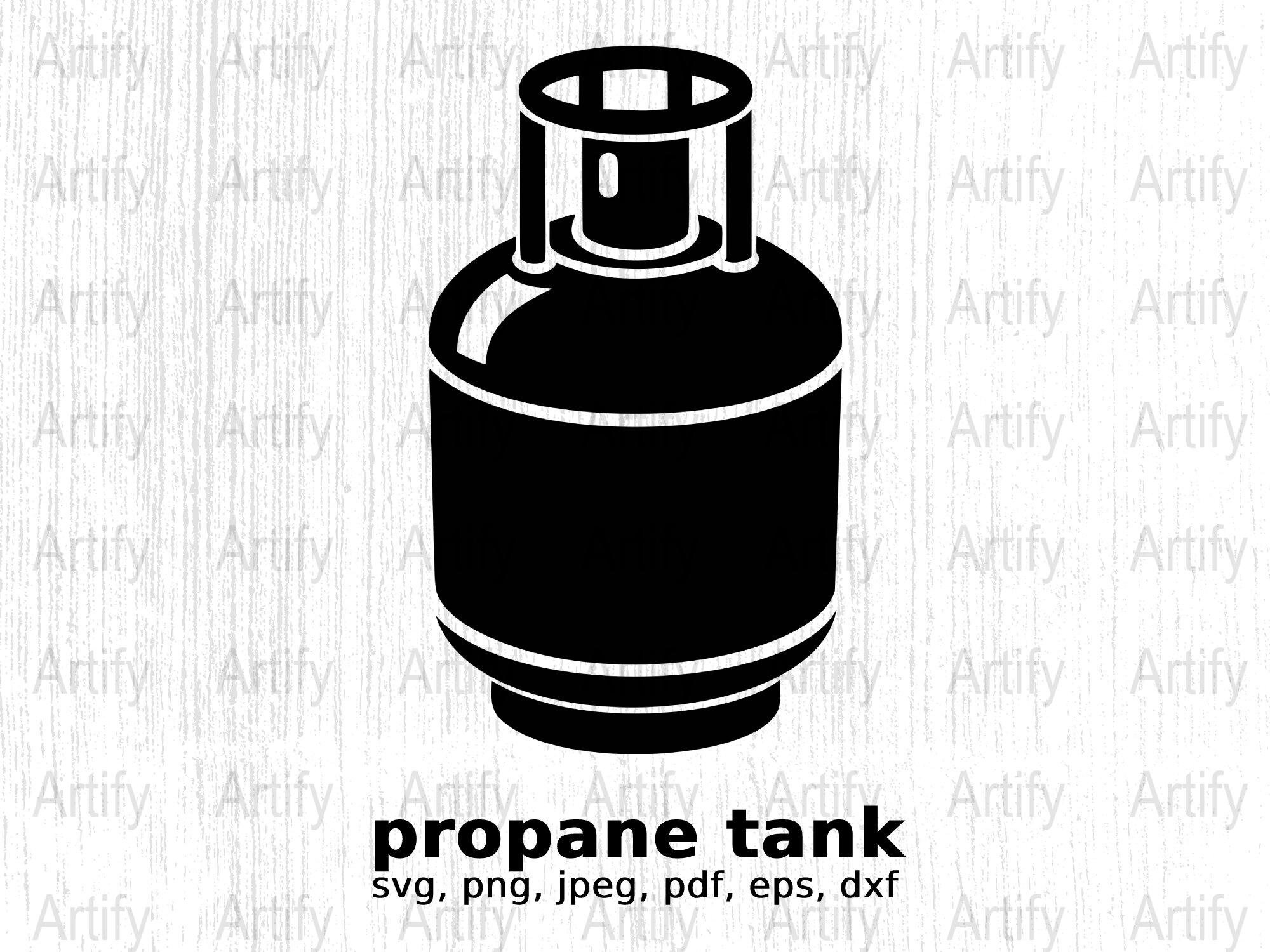 Propane Tank SVG, Propane Tank Vector Cutting Files for Silhouette ...