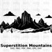 Superstition Mountains SVG, Superstition Mountains Vector Cutting Files ...