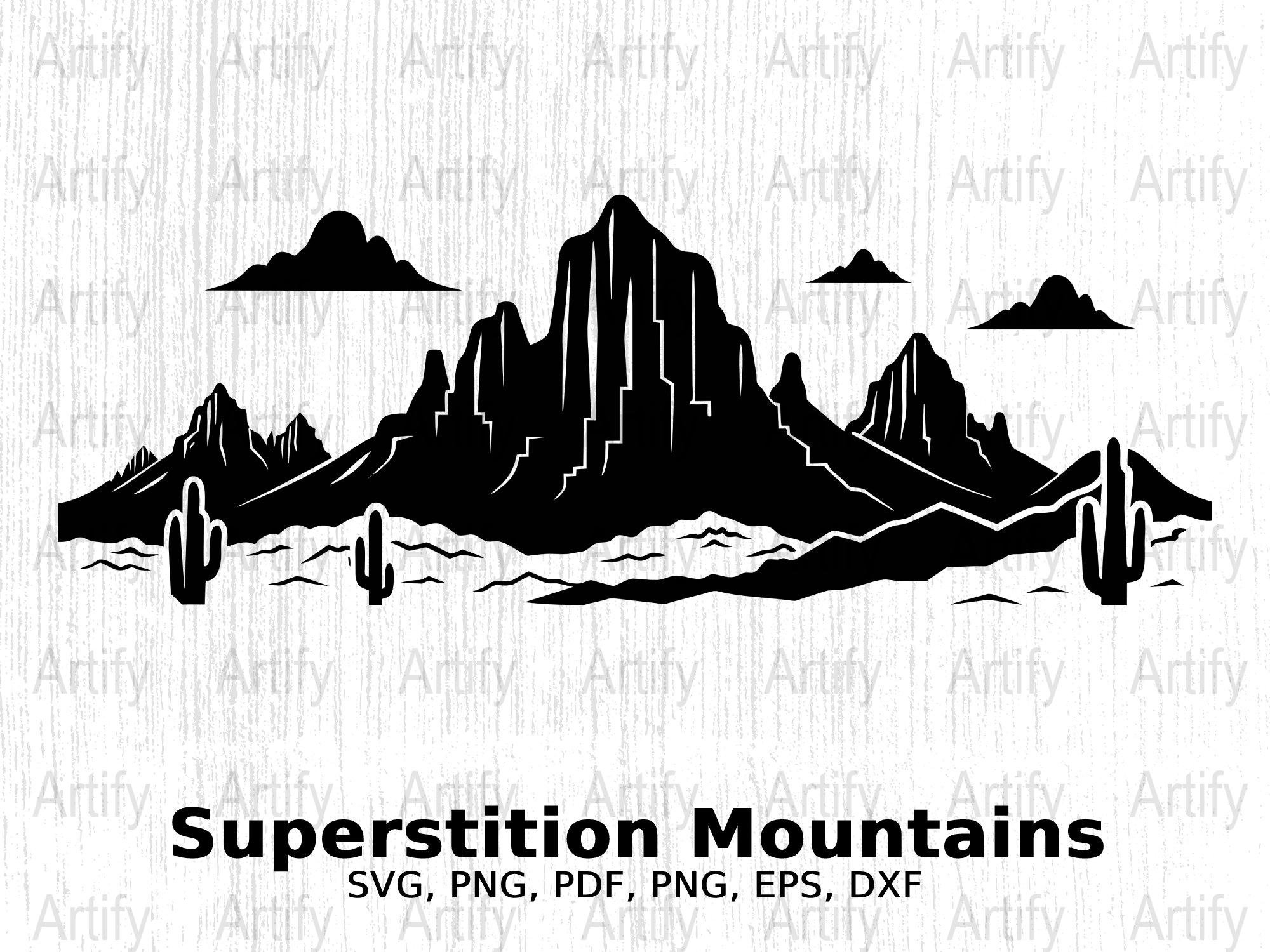Superstition Mountains SVG, Superstition Mountains Vector Cutting Files ...