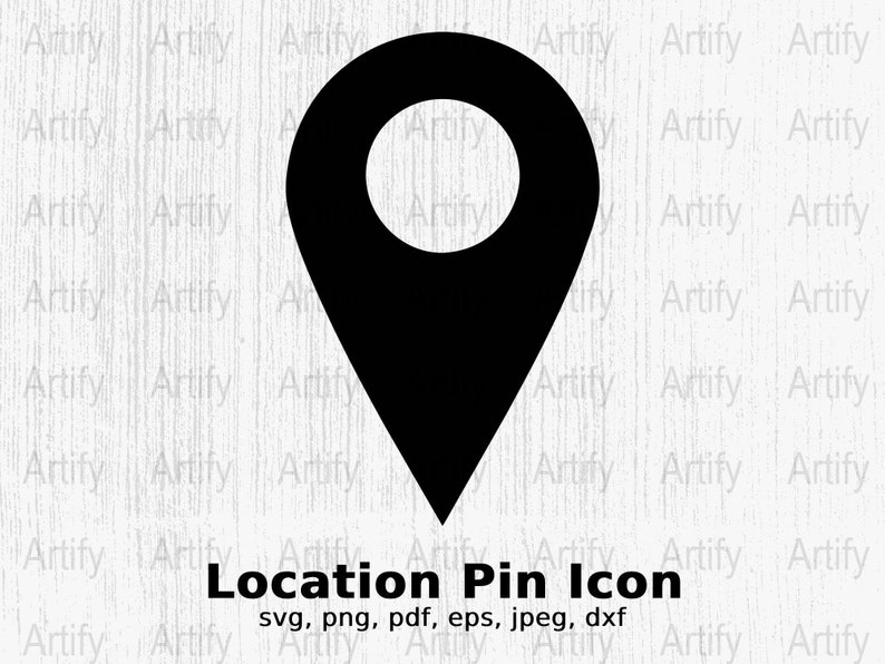 Pin Icon SVG, Pin Icon Vector Cutting Files for Silhouette Cameo ...