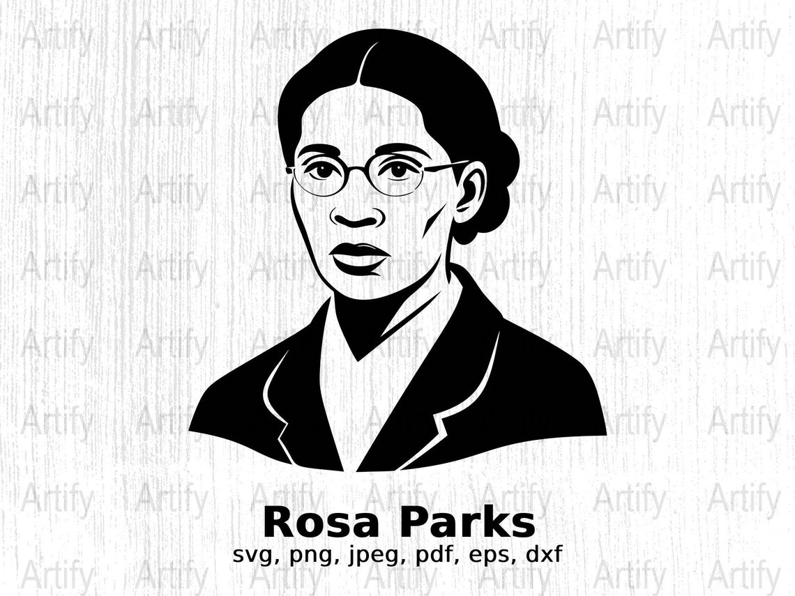 Rosa Parks SVG, Rosa Parks Vector Cutting Files for Silhouette Cameo ...