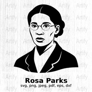 Rosa Parks SVG, Rosa Parks Vector Cutting Files for Silhouette Cameo ...
