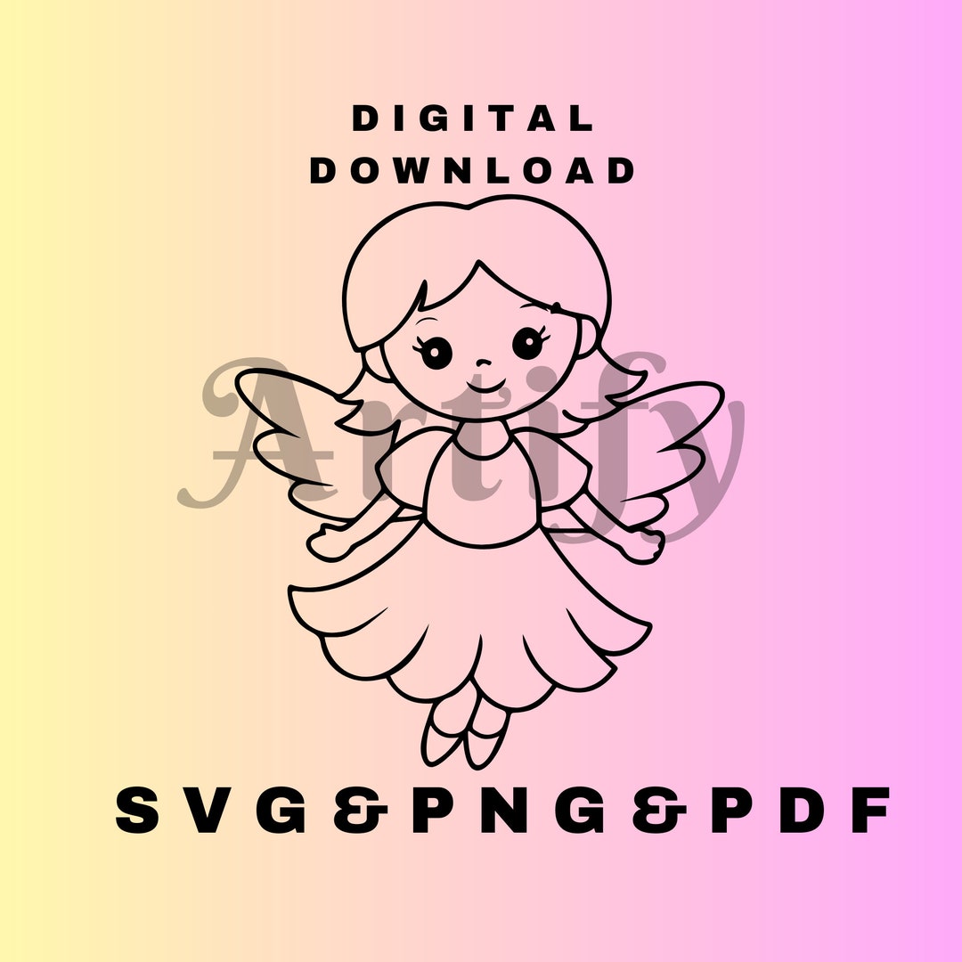 Cute Angel Svg, Flying Angel Vector, Flying Angel Svg, Angel Flying PNG ...
