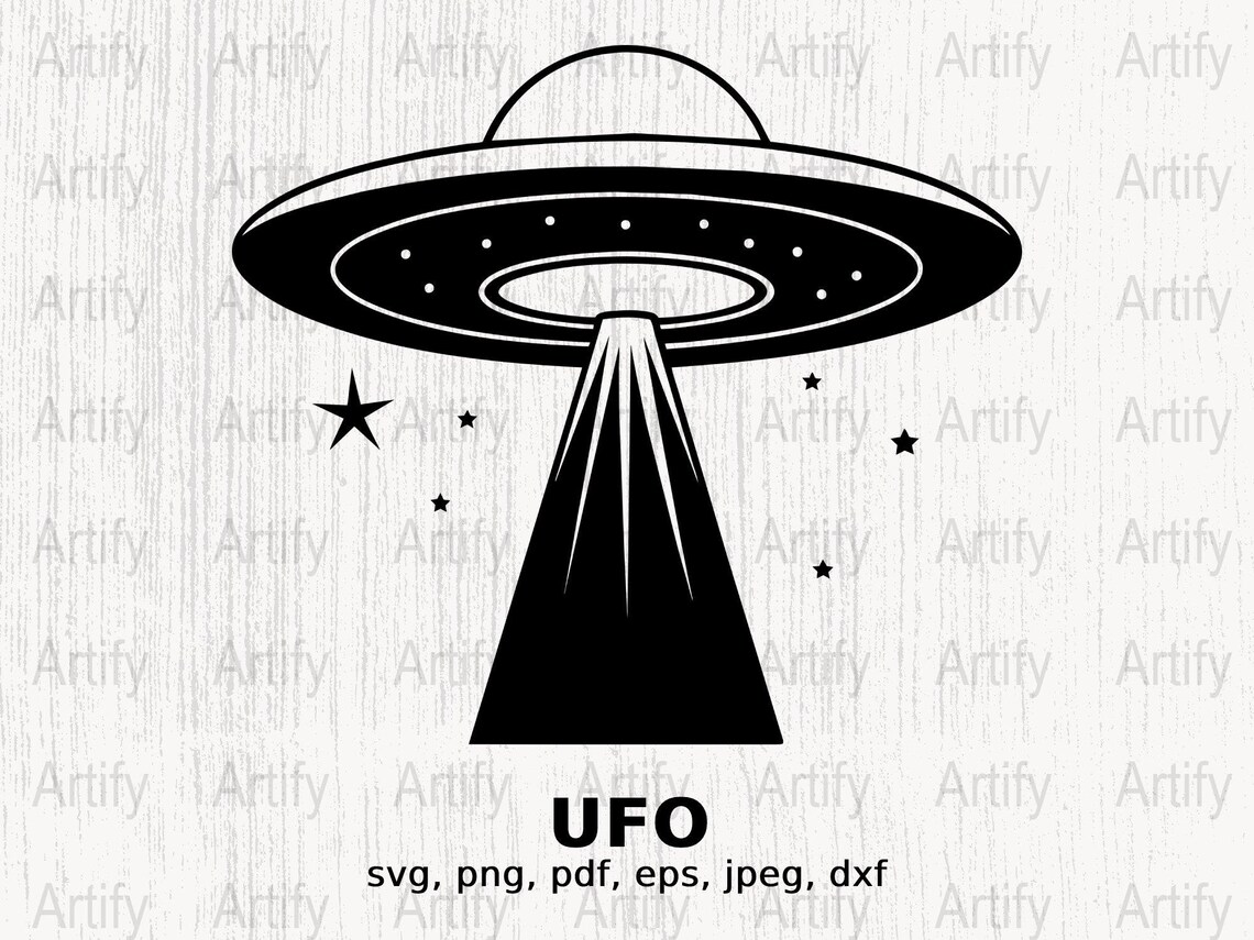 UFO SVG, UFO Vector Cutting Files for Silhouette Cameo, Scanncut, for ...
