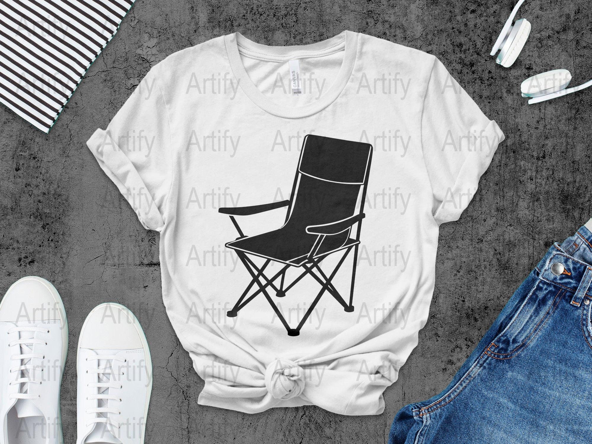 Camping Chair SVG, Camping Chair Vector Cutting Files for Silhouette ...