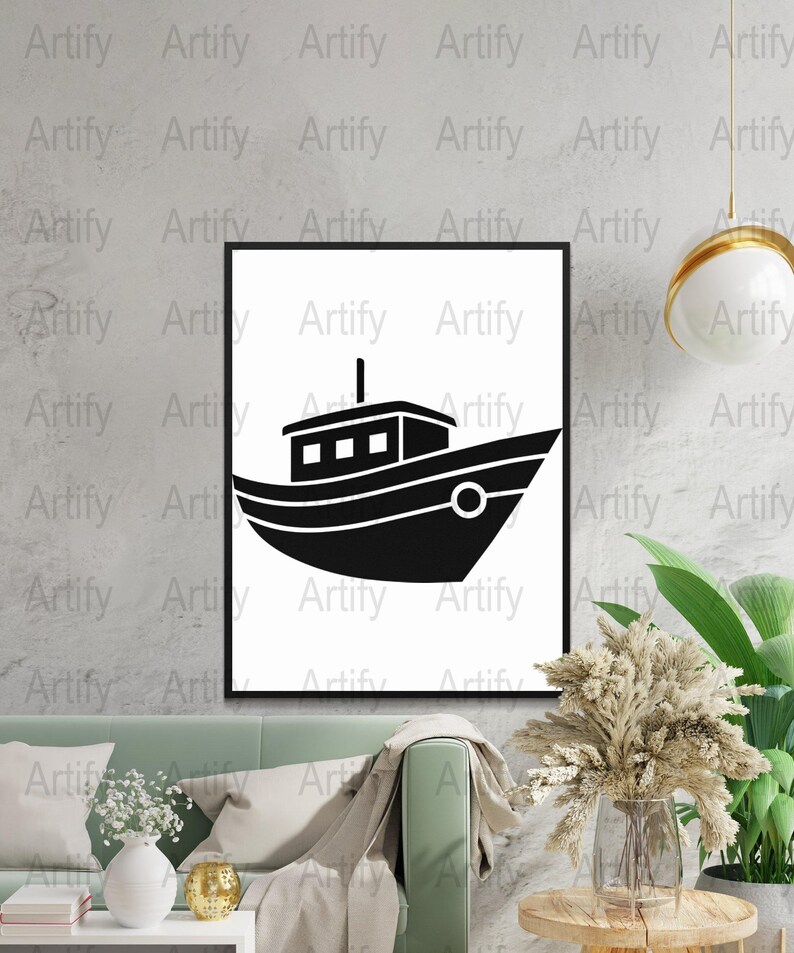 Boat SVG, Boat Vector Cutting Files for Silhouette Cameo, Scanncut, for ...