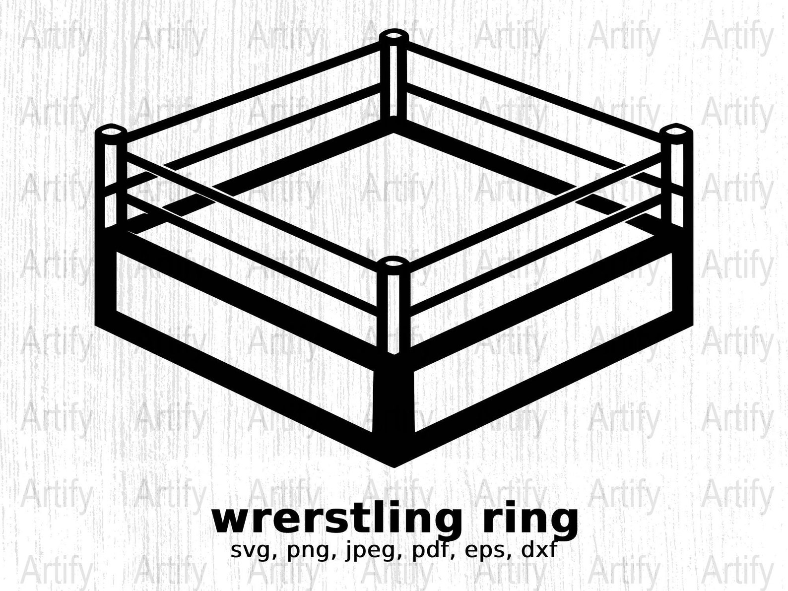 Wrestling Ring SVG, Wrestling Ring Vector Cutting Files for Silhouette ...