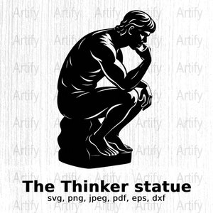 Thinker svg - Etsy