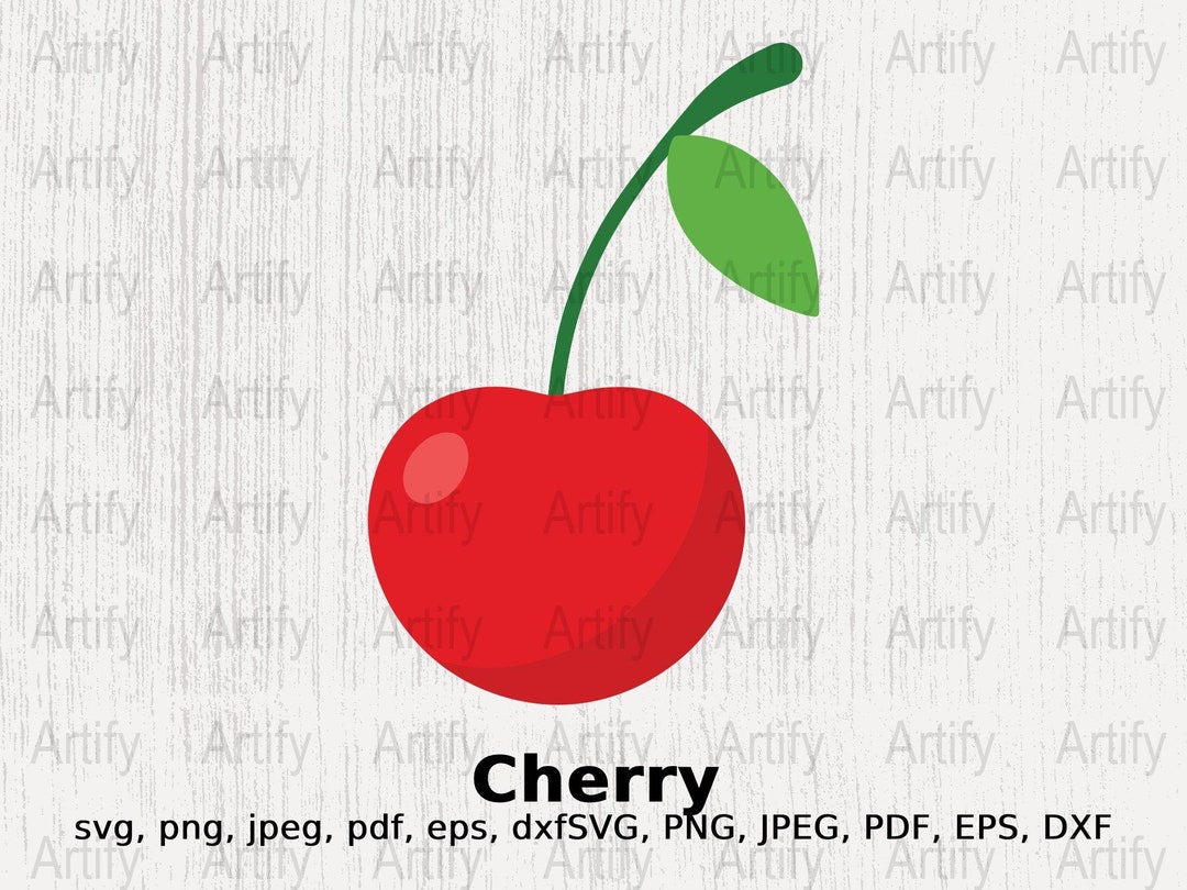 Cherry Svg, Cherry Vector Cutting Files for Silhouette Cameo, Scanncut ...