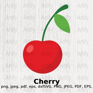 Cherry Svg, Cherry Vector Cutting Files for Silhouette Cameo, Scanncut ...