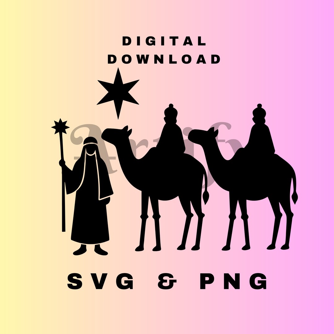 3 Wise Men SVG, Cutting Files for Silhouette Cameo, Scanncut, 3 Wise ...