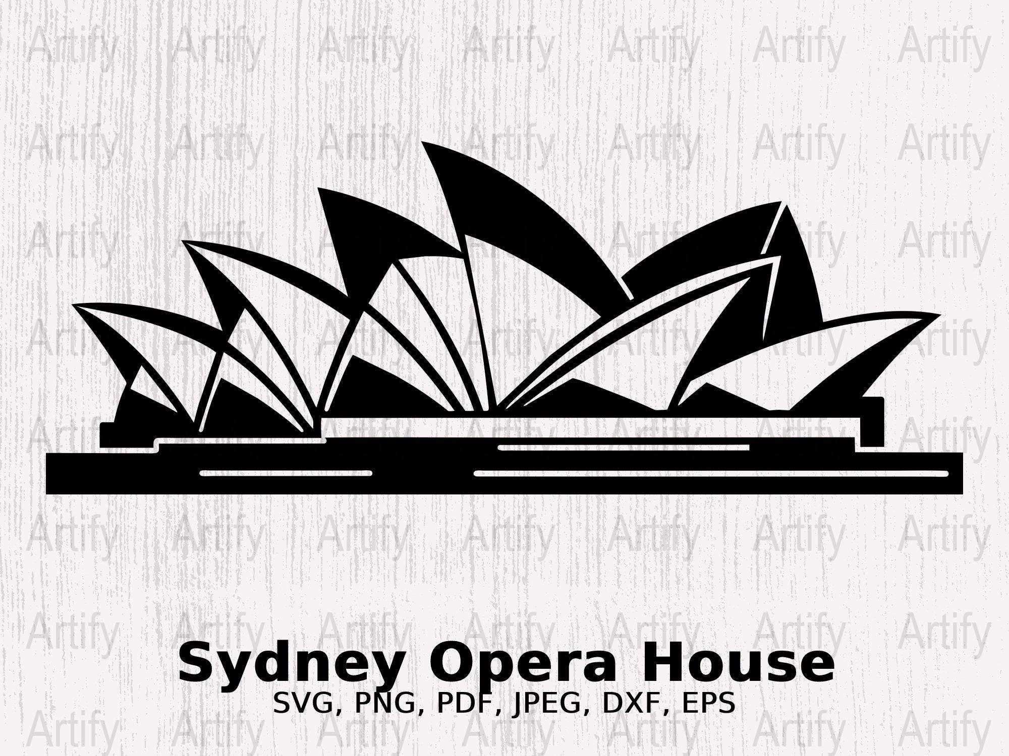 Sydney Opera House SVG, Sydney Opera House Vector Cutting Files for ...