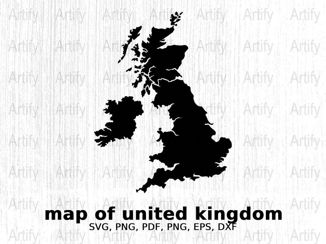 Map of United Kingdom SVG, Map of United Kingdom Vector Cutting Files ...