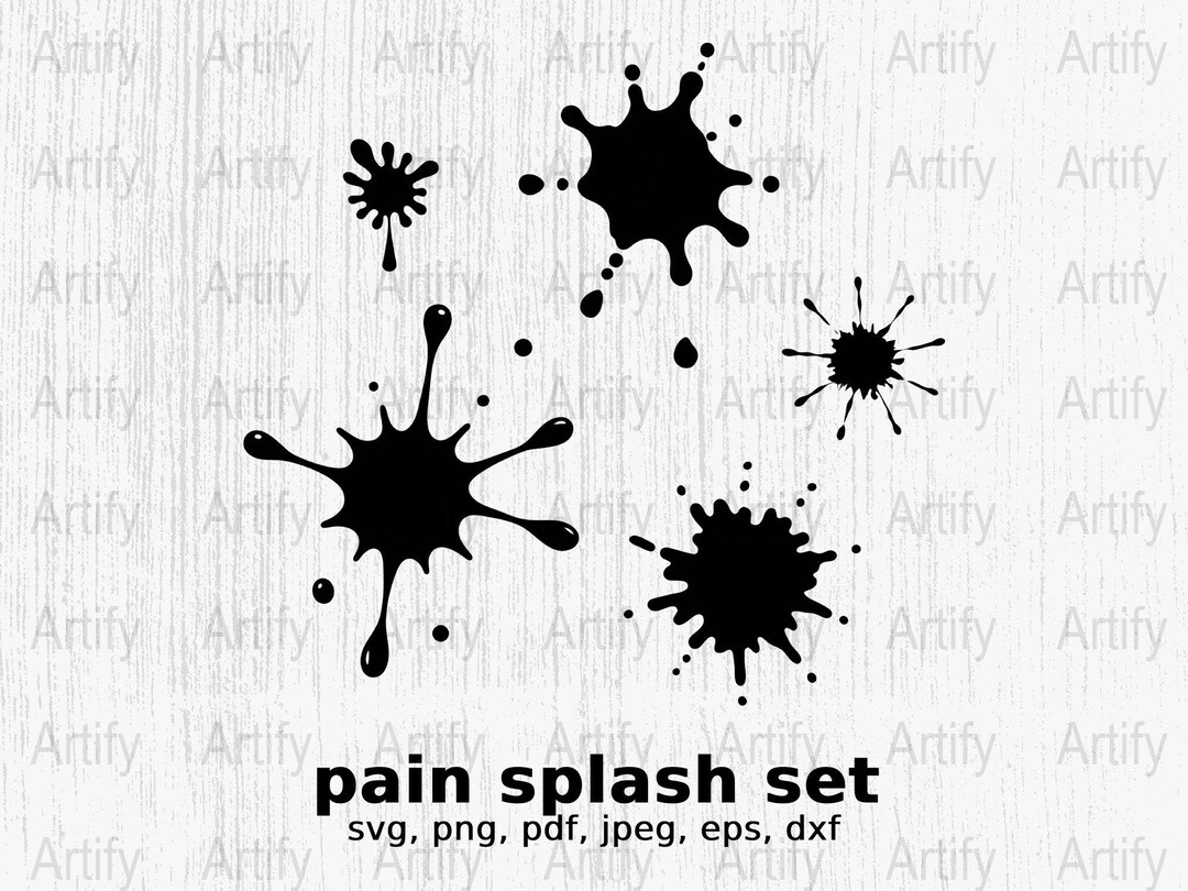 Paint Splash SVG, Paint Splash Vector Cutting Files for Silhouette ...
