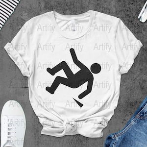 Falling Person Icon, Falling Person Icon Vector Cutting Files for ...