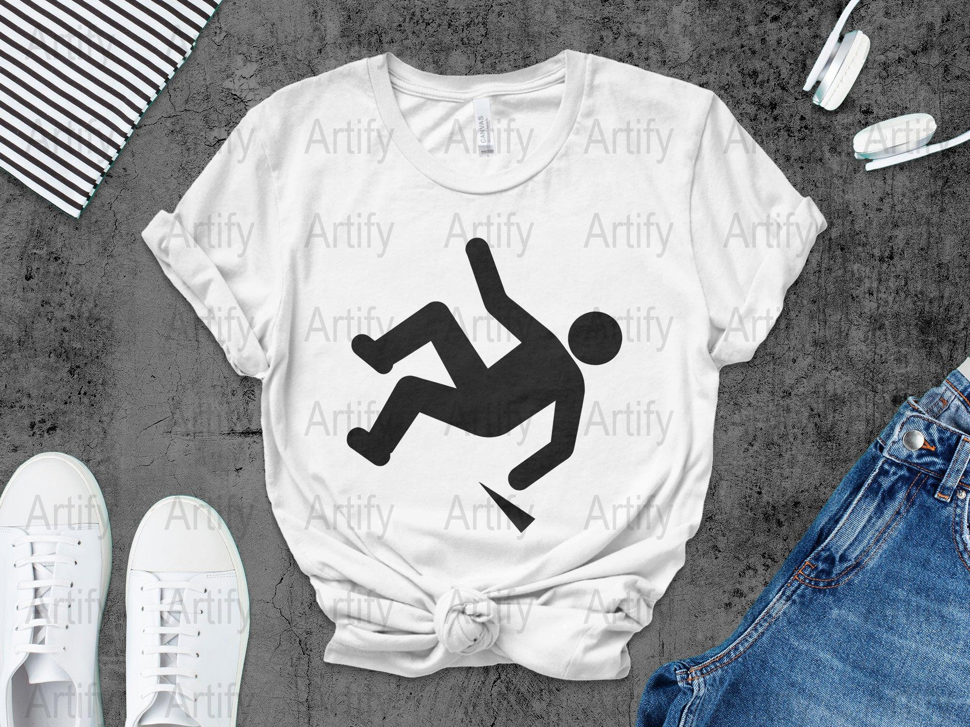 Falling Person Icon, Falling Person Icon Vector Cutting Files for ...