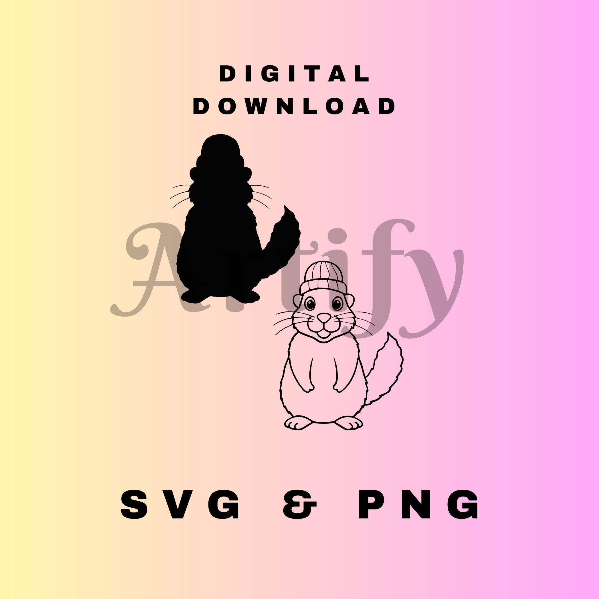 Groundhog Wearing Toque SVG, PNG - Etsy