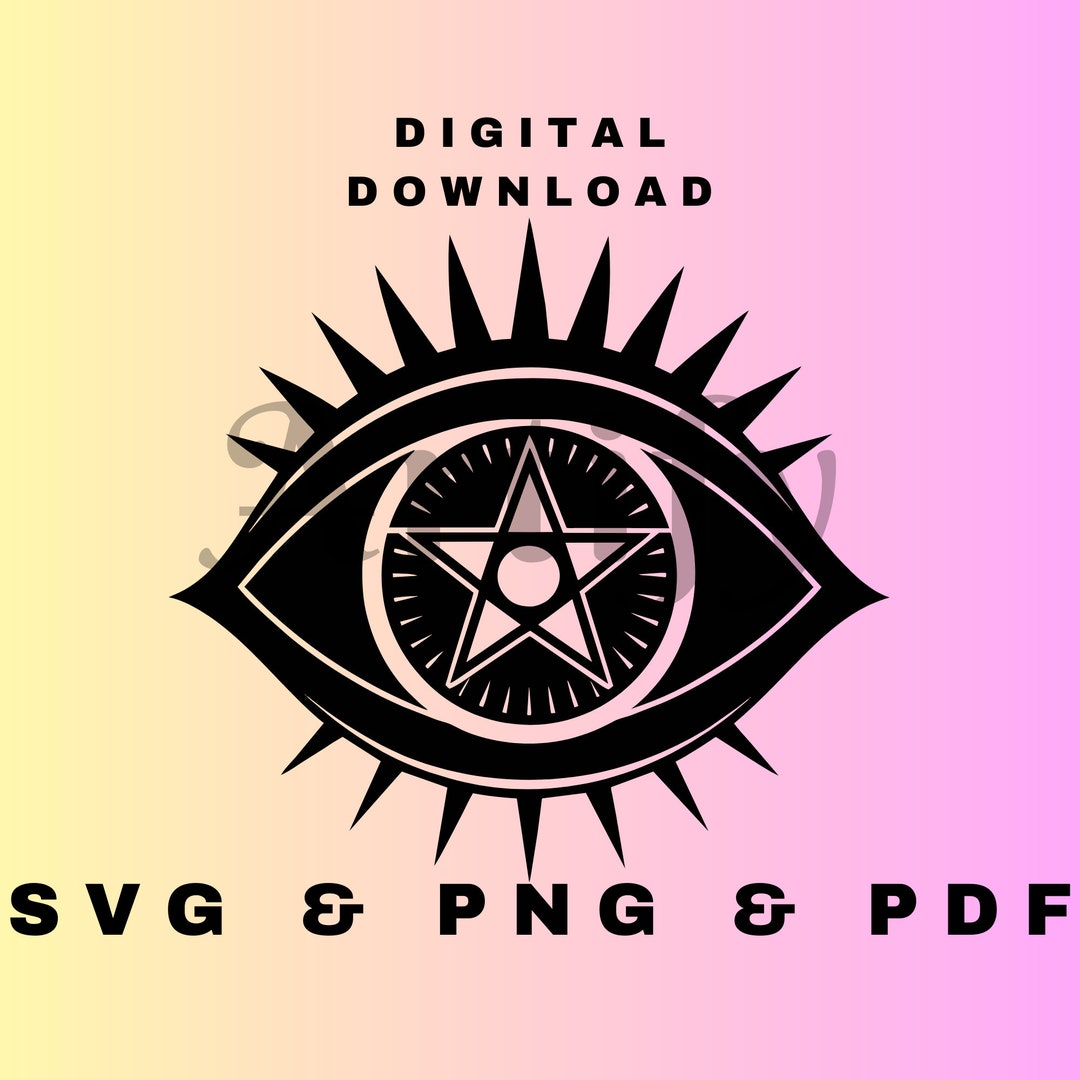 Wicca Eye SVG, Cutting Files for Silhouette Cameo, Scanncut, Wicca Eye ...
