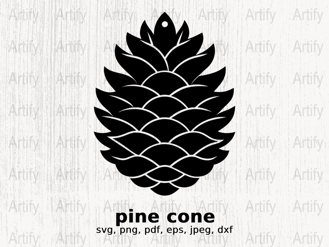 Pine Cone SVG, Pine Cone Vector Cutting Files for Silhouette Cameo ...
