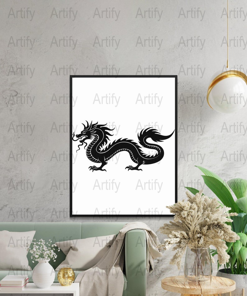 Chinese Dragon SVG, Chinese Dragon Vector Cutting Files for Silhouette ...