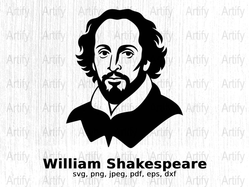 William Shakespeare SVG, William Shakespeare Vector Cutting Files for ...