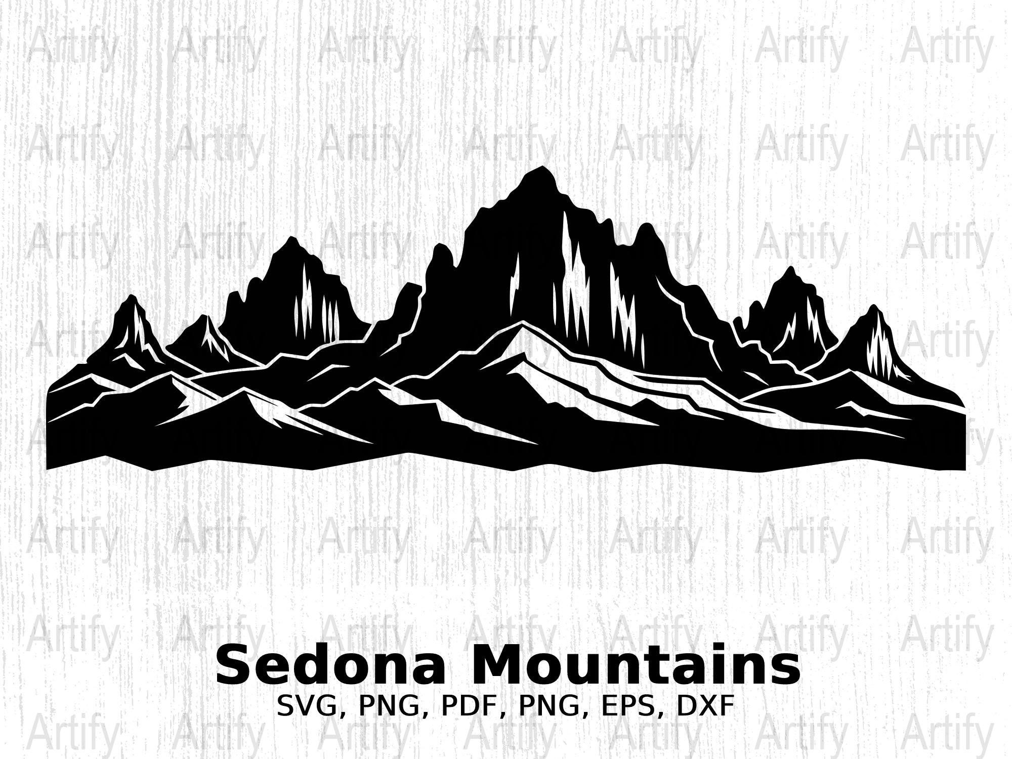 Sedona Mountains SVG, Sedona Mountains Vector Cutting Files for ...